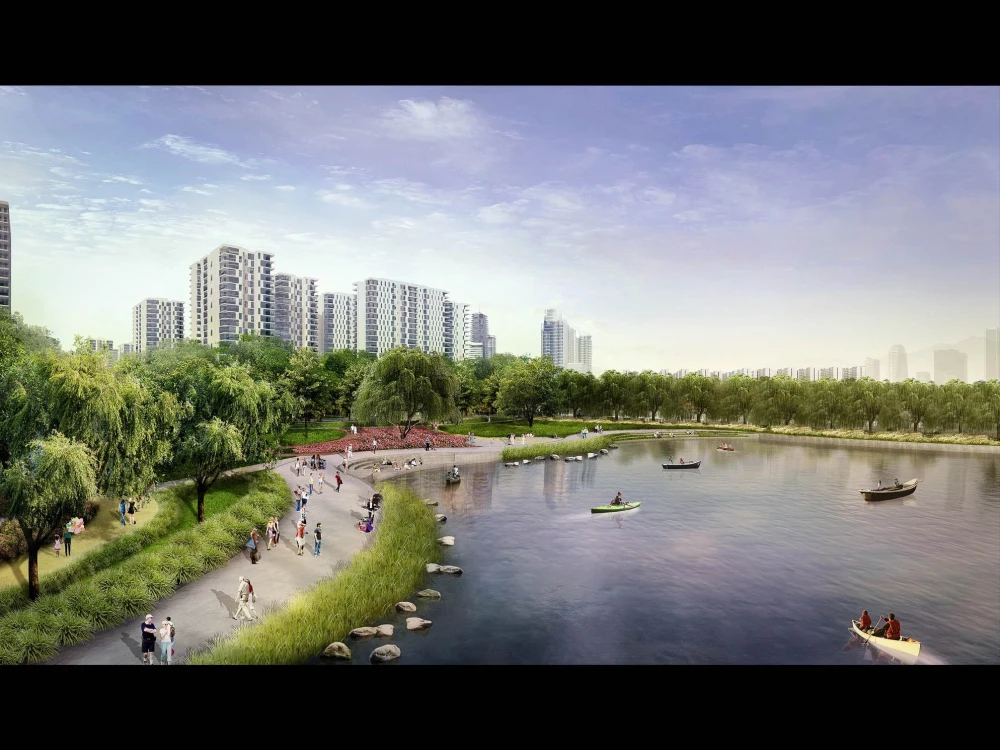 Stunning raised eye level of urban 3d rendering | Upwork