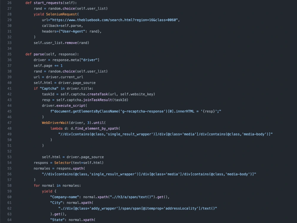 A specialized, scalable parser for the site and the dataset you need ...
