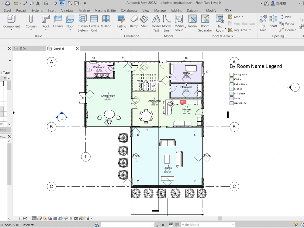 A full building floor plan design with a 3D Model, Elevations and ...