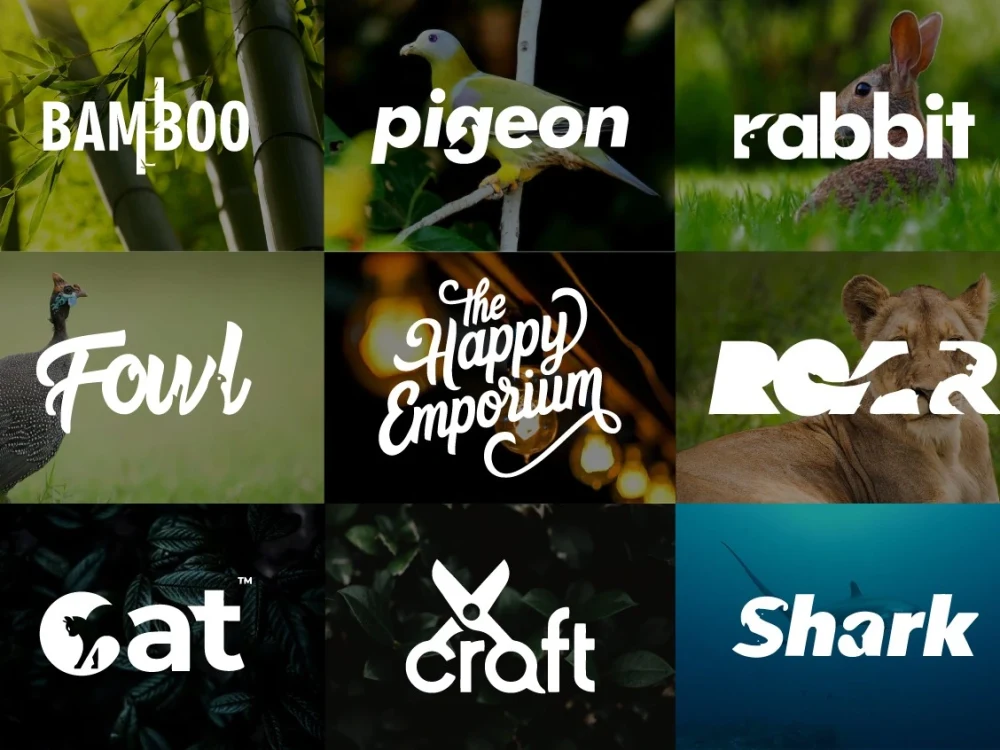 Typography monogram negative space logo | Upwork