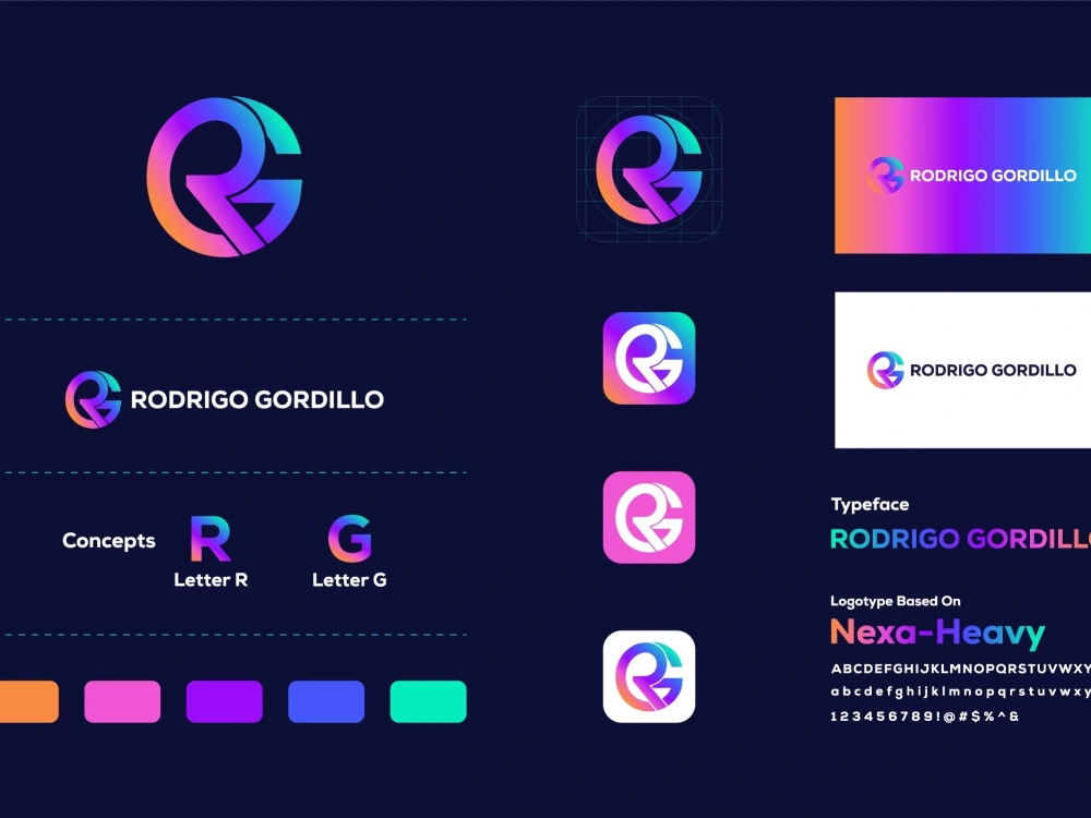 Custom modern text logo icon design and brand identity | Upwork