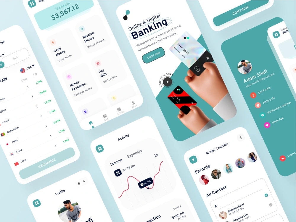 A professional mobile app ui/ux design wireframes prototype app design | Upwork