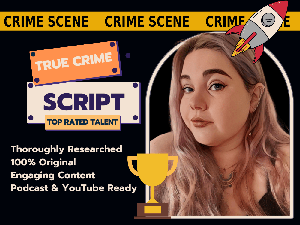 True crime channel scriptwriting by a podcasting and YouTube script ...