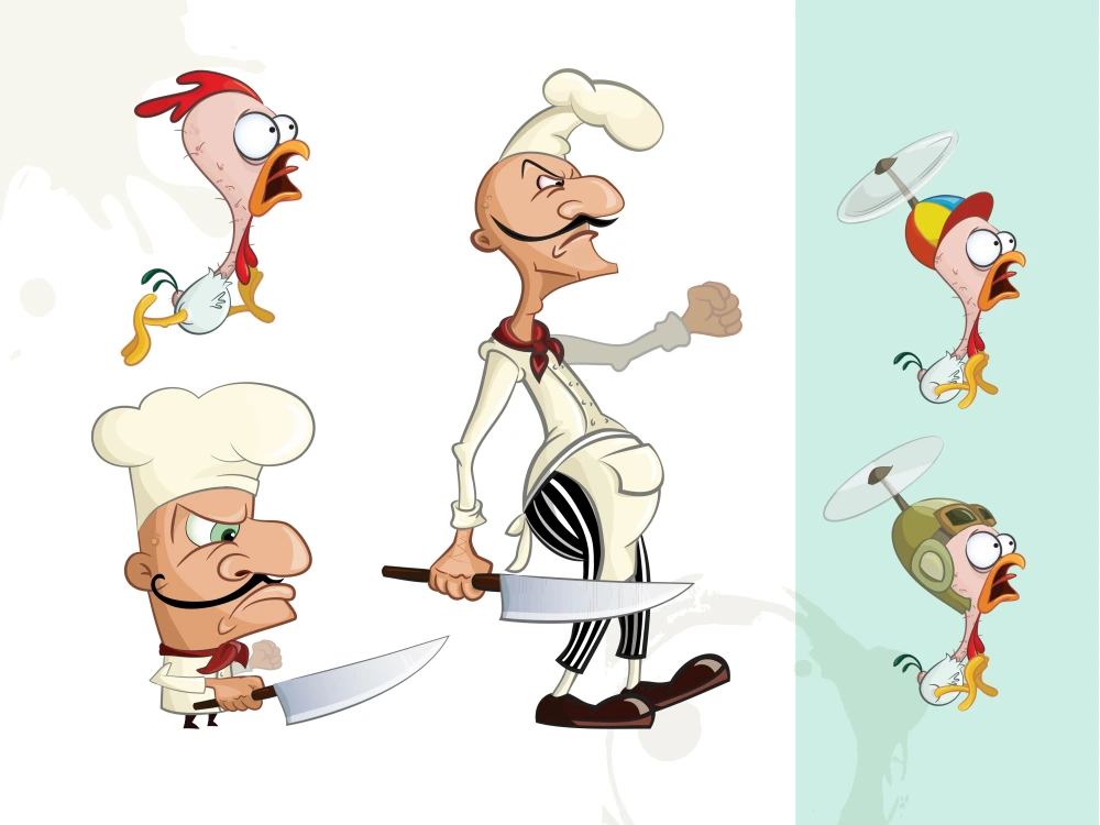 A fantastic cartoon 2D game character with 3 different emotions | Upwork