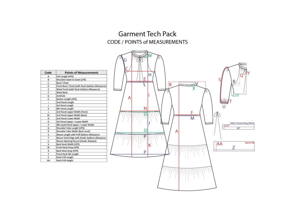 Technical Drawings, TECH PACKS, BOM, POM | Upwork