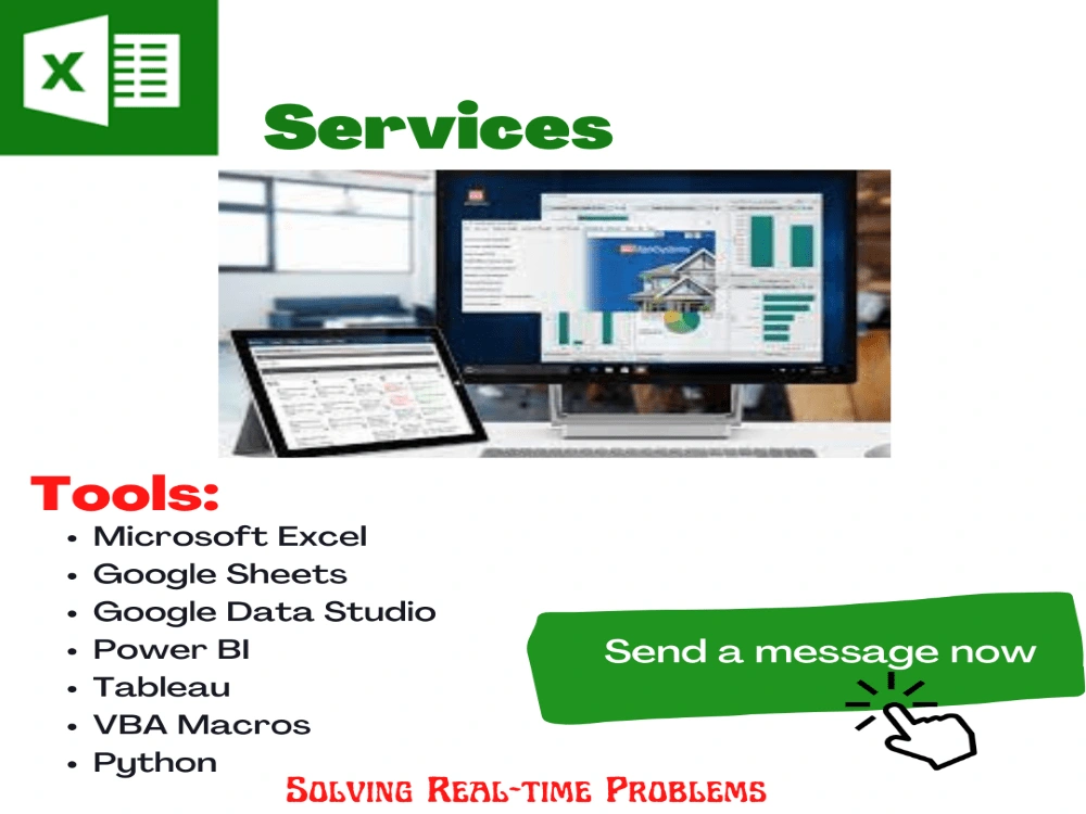 Data cleaning & analysis, Dashboard & Visualization, Template Creation ...
