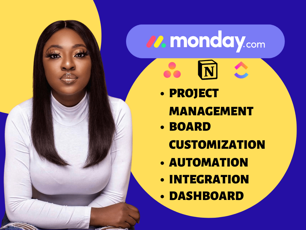 Monday CRM project management, monday.com, monday automation clickup notion | Upwork