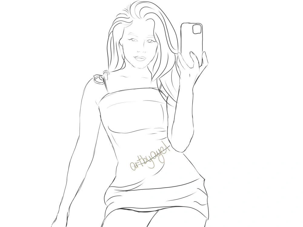 Detailed line art portrait | Upwork