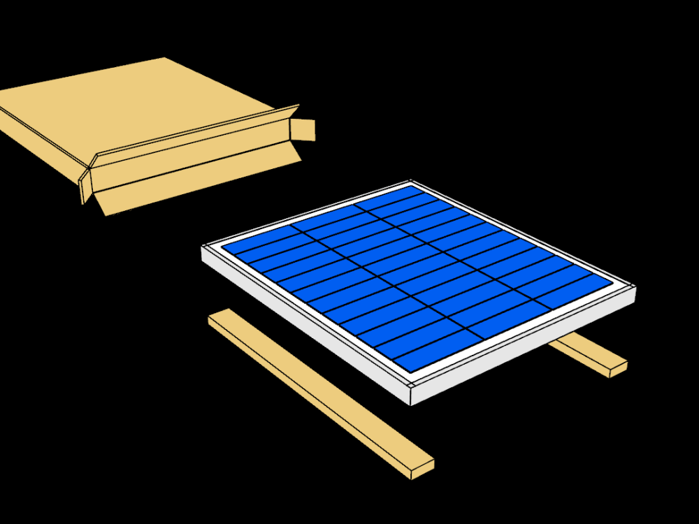 A Packing Way Solar Panel 3D for illustration | Upwork