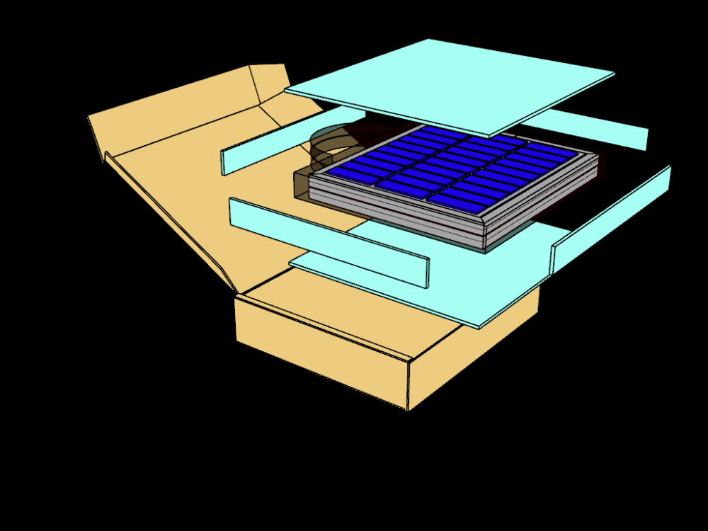 A Packing Way Solar Panel 3D for illustration | Upwork