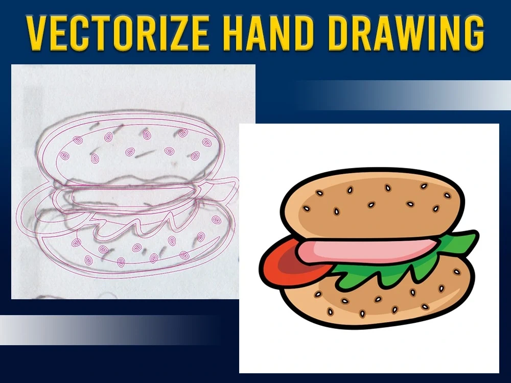 Vectorize or vector tracing of hand drawing | Upwork