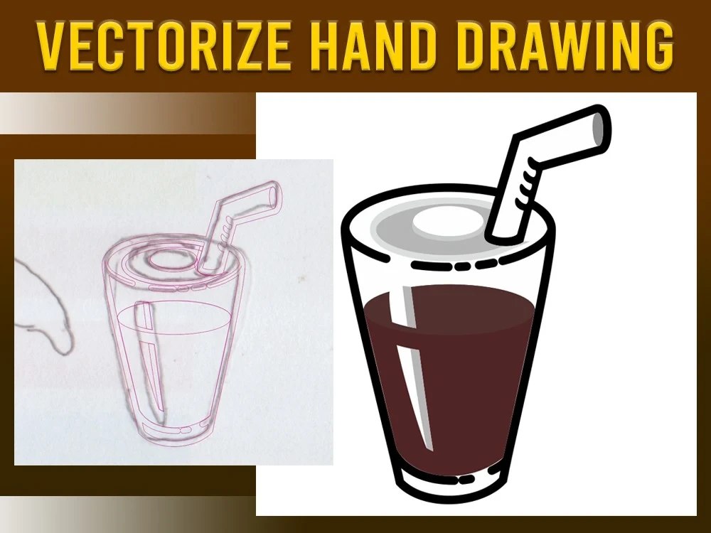 Vectorize or vector tracing of hand drawing | Upwork