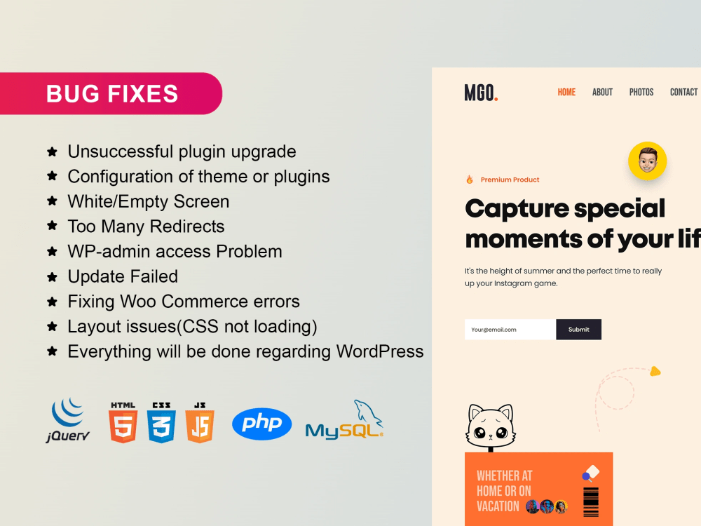 Wordpress Issues Php Errors Jquery Css And Database Problems Fixed Upwork