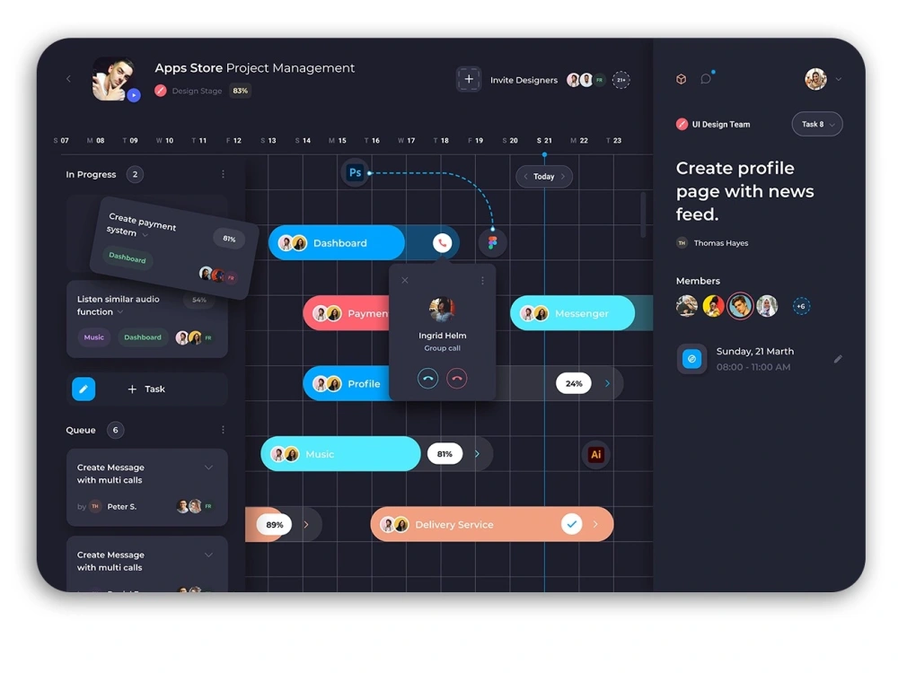 Coolest Exclusive Style Dashboard Design | Upwork