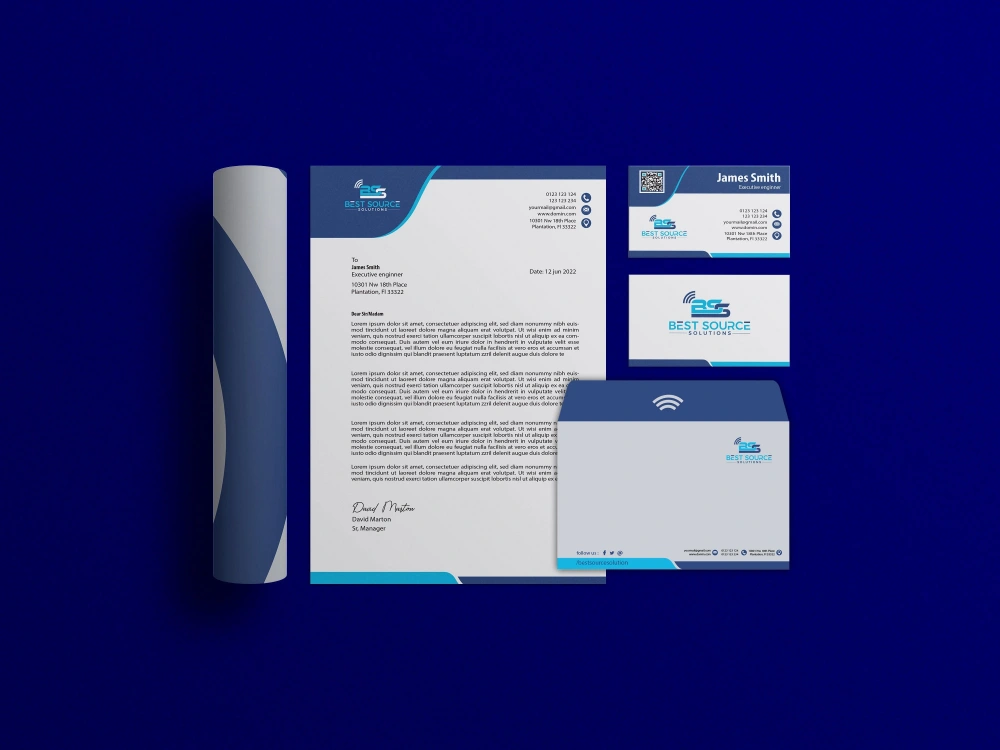 Letterhead and brand identity assets with MS word template | Upwork