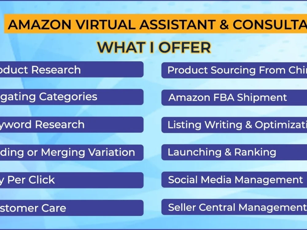 Amazon fba virtual assistant for a to z amazon seller central management | Upwork