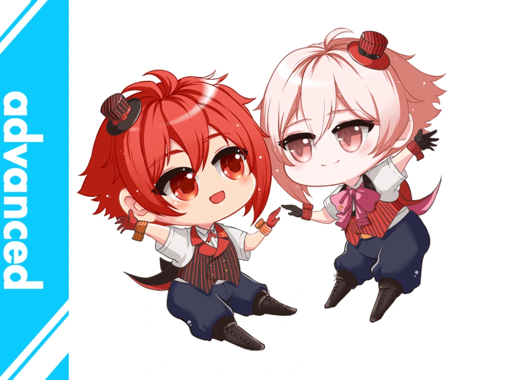 A cute anime-style chibi artwork that complies with your request | Upwork