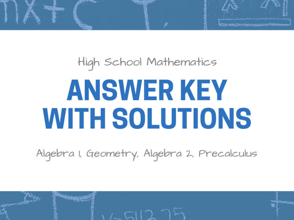 An accurate and easy to read Answer Key complete with Solution Notes ...