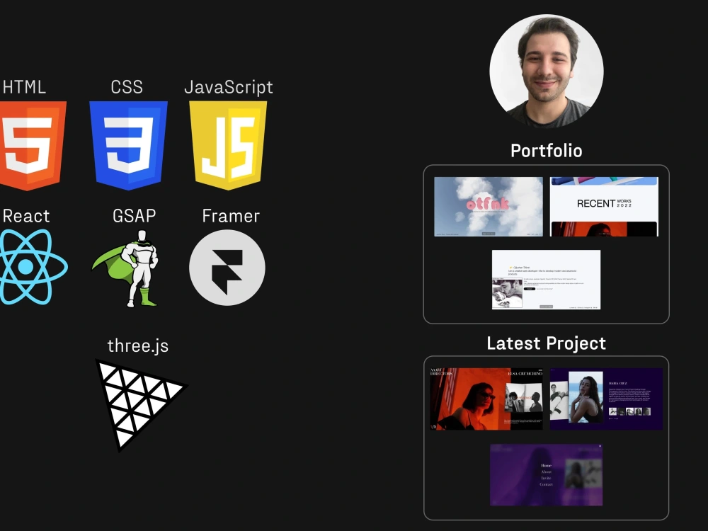 An amazing website with React, GSAP and three.js | Upwork