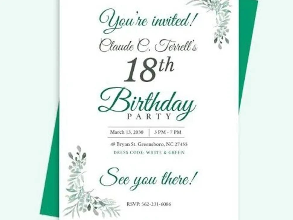 A beautiful invitation card for a birthday, Naming ceremony, wedding ...
