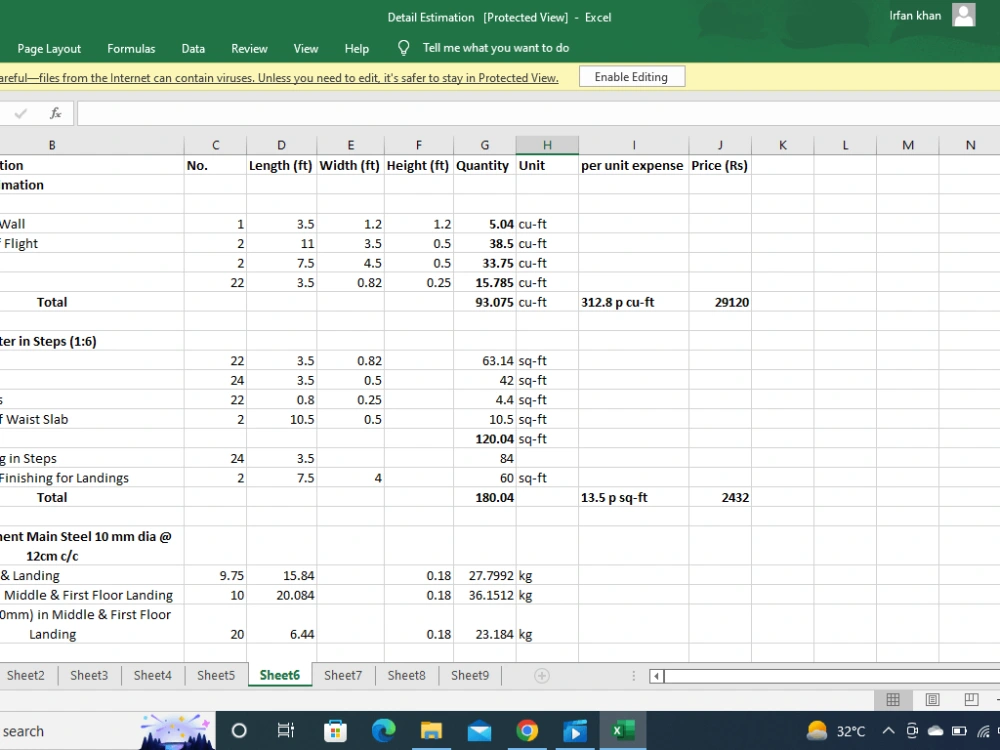 Construction quantity takeoff,estimation and material listing | Upwork