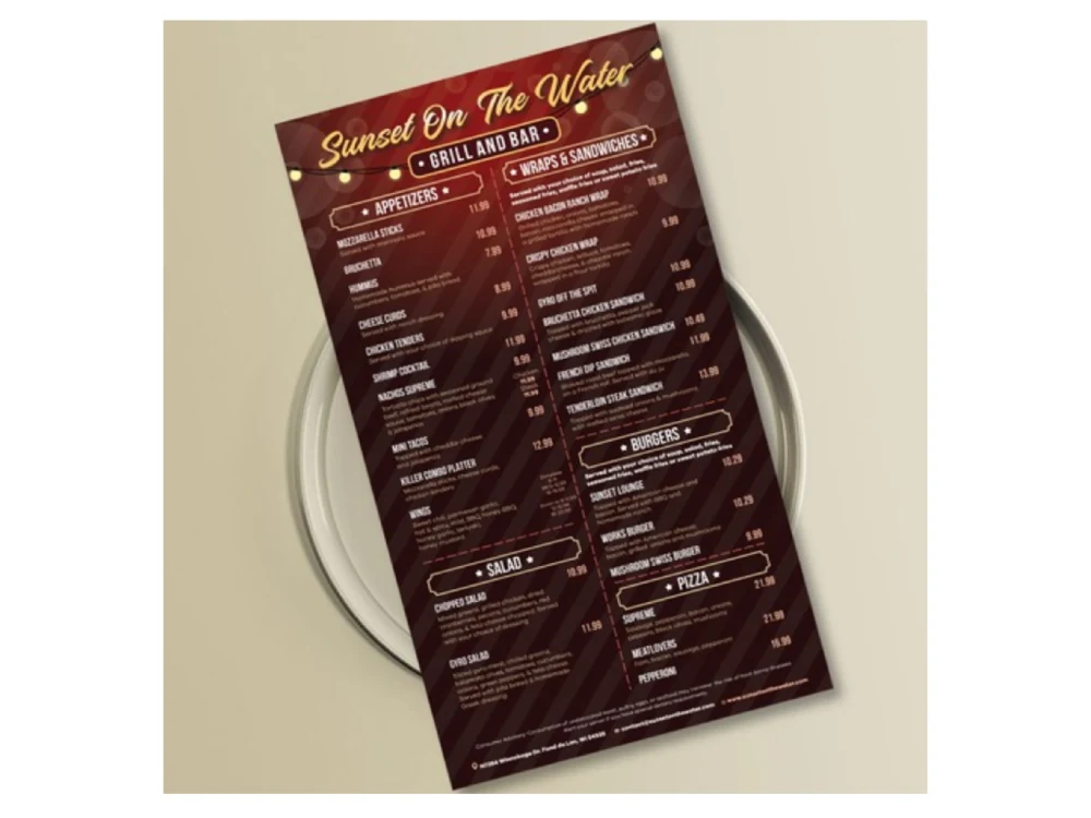 Eye-catching Menu Designs for your Restaurants, Bars and Pubs | Upwork