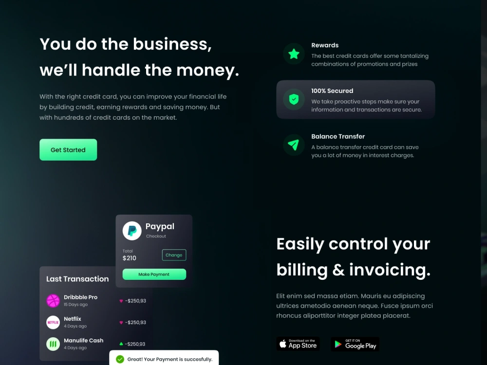 An amazing landing page design with customization | Upwork