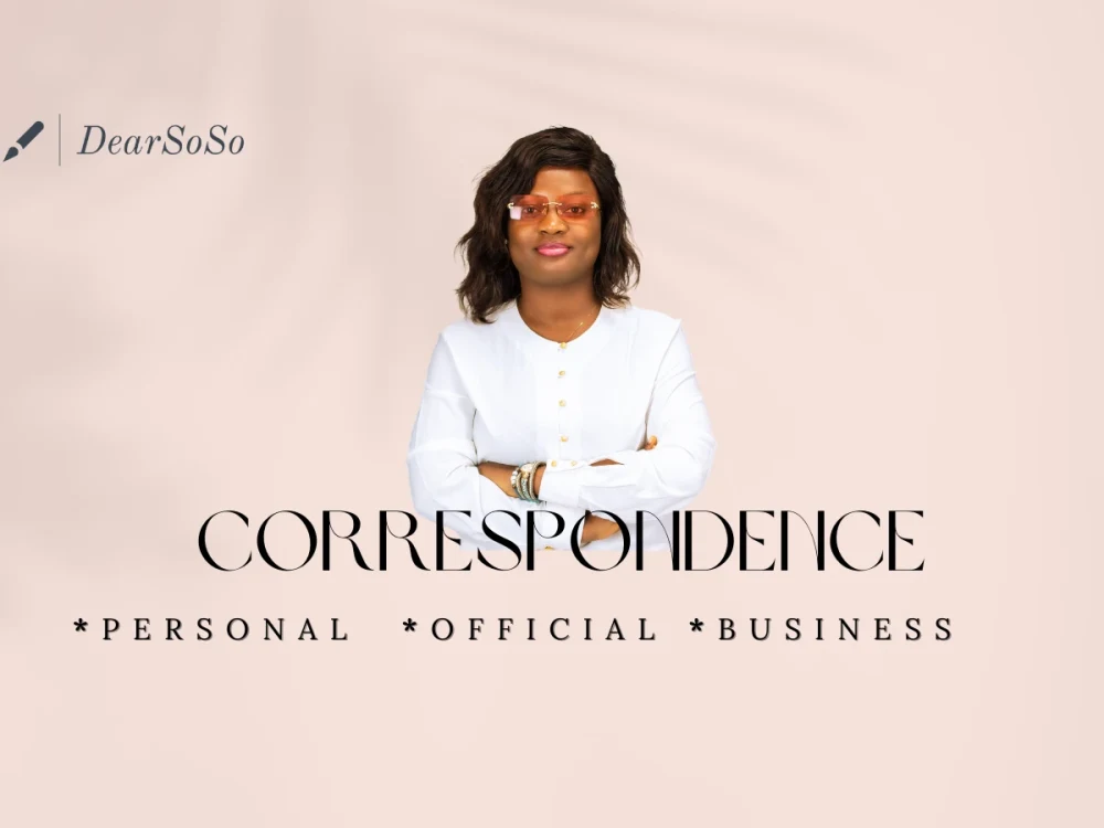 Faultless correspondence, document or letter for any range of intent ...