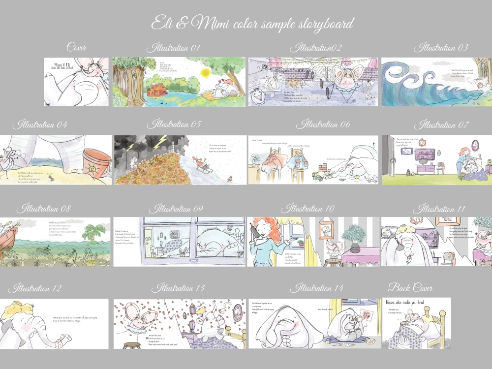 A fantastic and professional storyboard of your children's book project ...