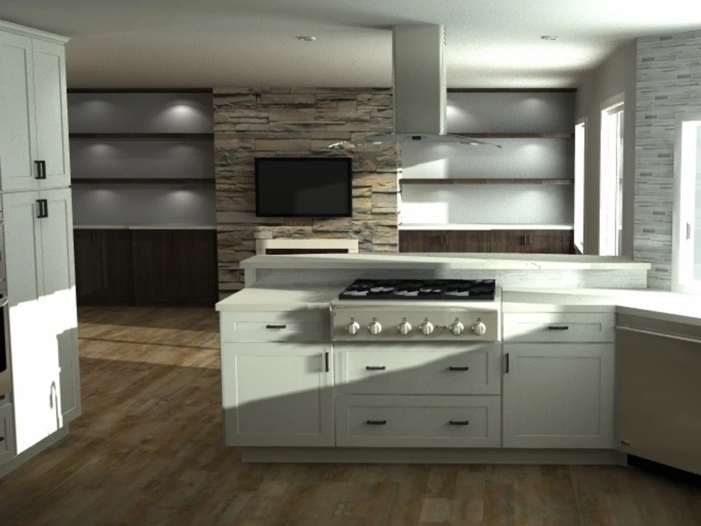 A kitchen design with color renderings and working plans. | Upwork
