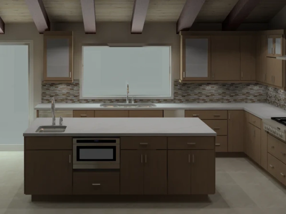 A kitchen design with color renderings and working plans. | Upwork