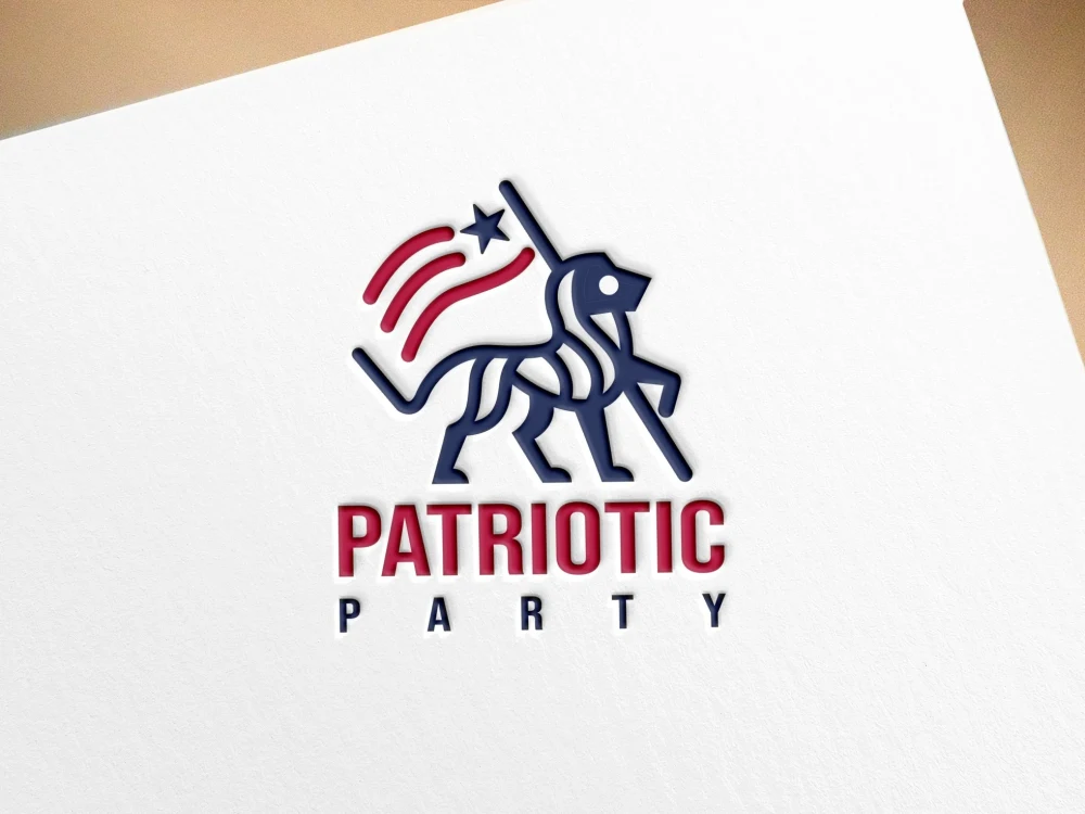 Unique minimalist patriotic political campaign election party logo ...