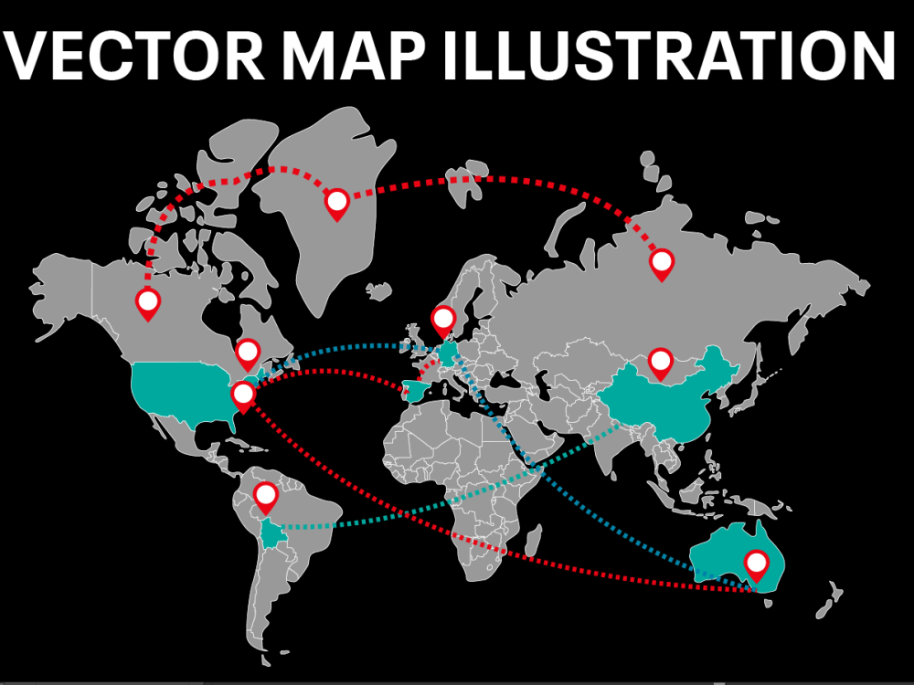 Vector Map illustration, Digital map or map design | Upwork