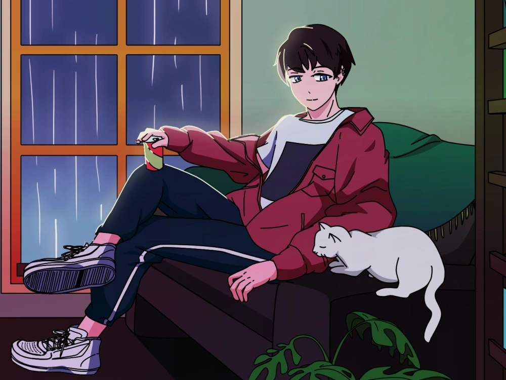 Custom loop animation for music visualizer or stream animation intro ...