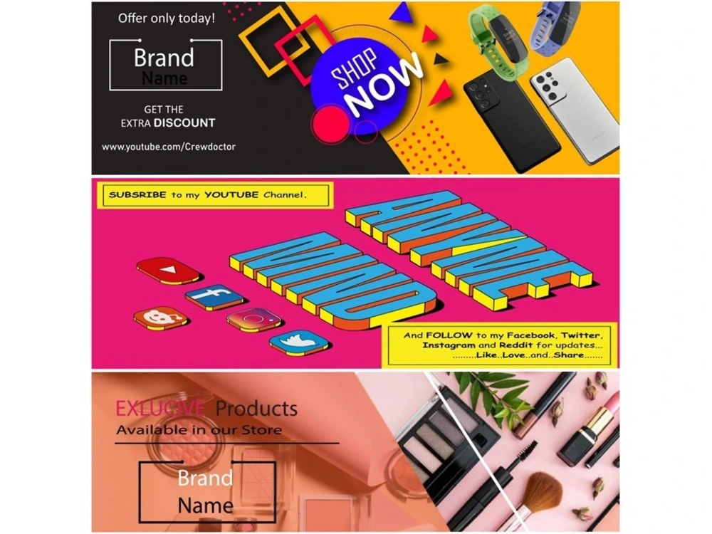 Designed thumbnails, covers & posters on every social-media | Upwork