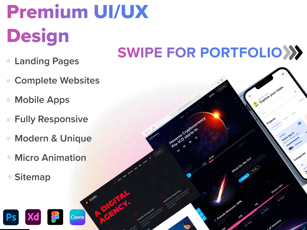 Premium UI/UX Design, PSD Design, Figma Design, Adobe XD Design | Upwork