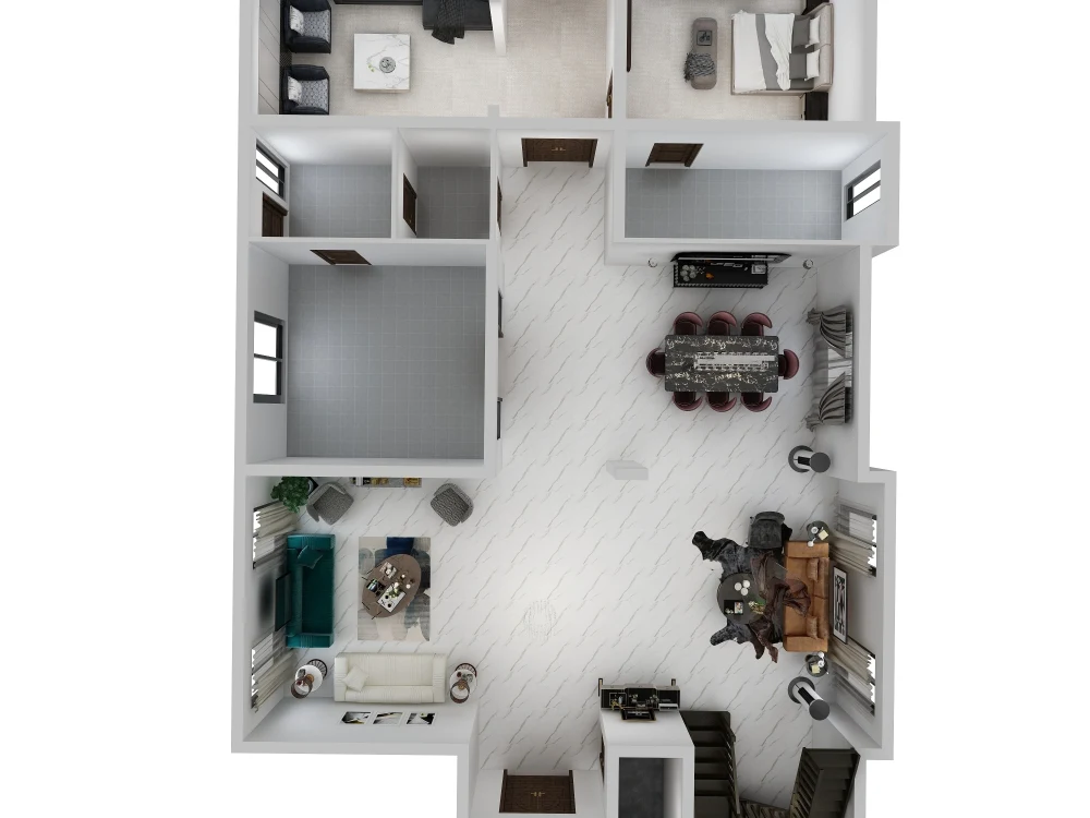 A perfect 2D 3D floorplan and furniture floor plan layout | Upwork