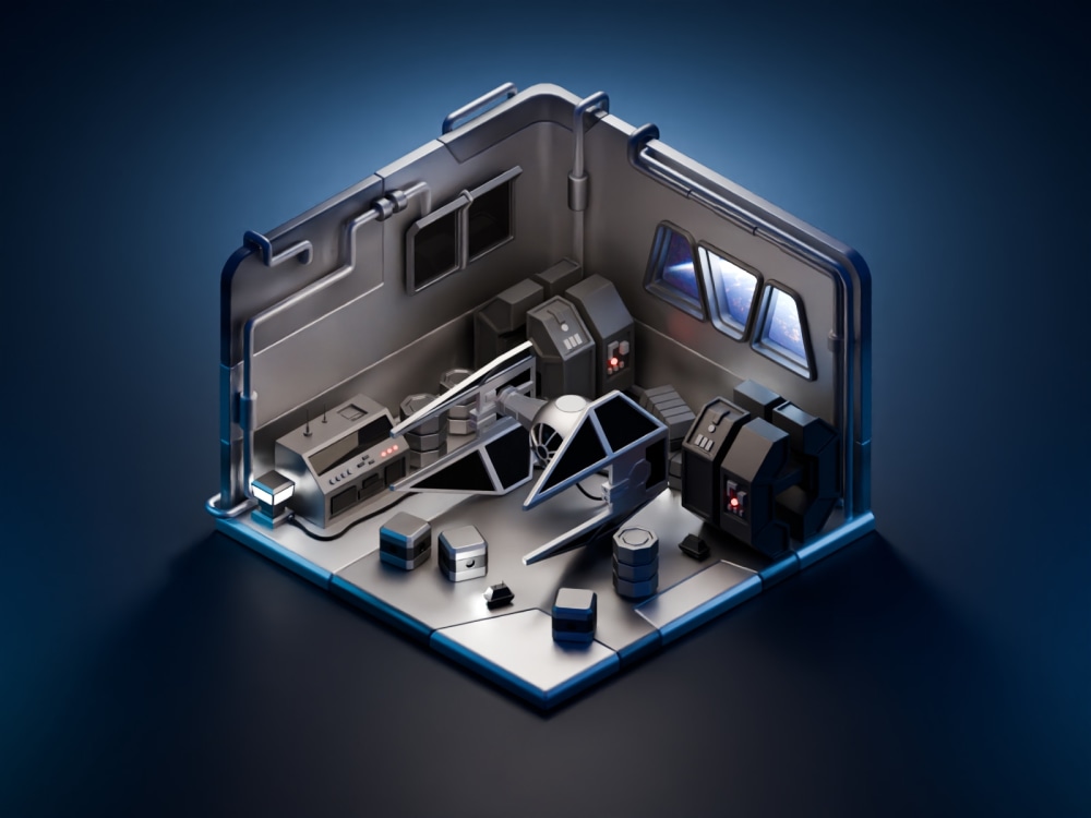 A nice 3D Isometric Room | Upwork
