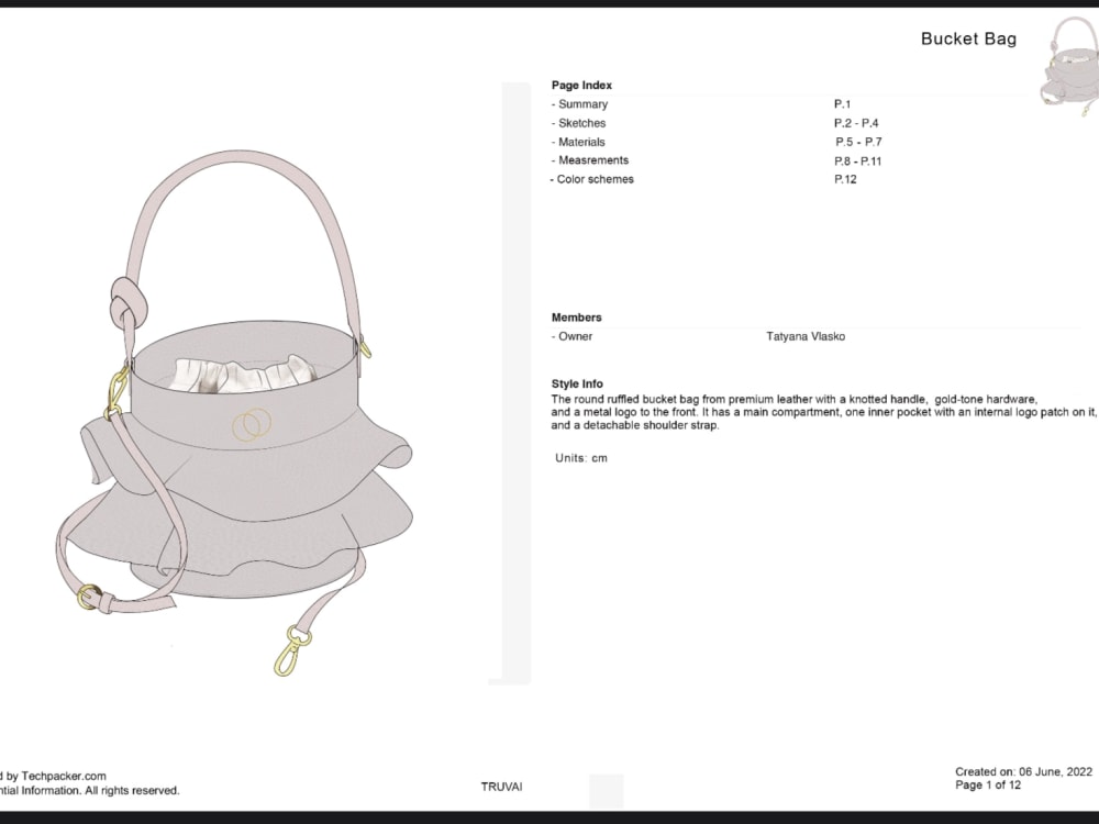 An outstanding handbag design tech pack | Upwork