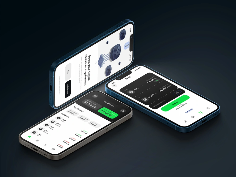 A creative modern Crypto Exchange App UX/UI Design | Upwork