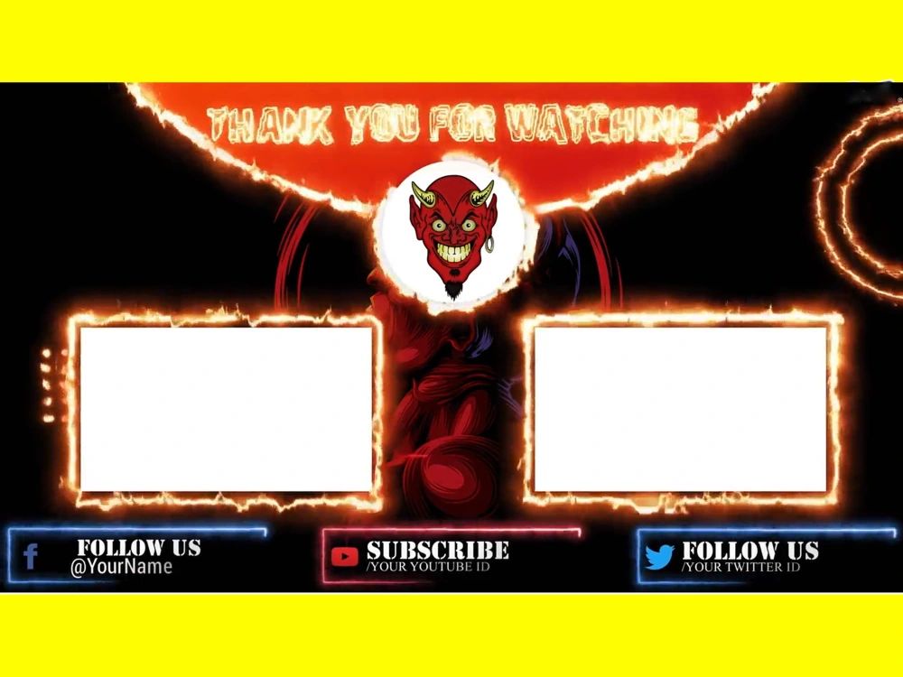 An animated youtube outro, gaming Youtube end screen within 12 hours ...