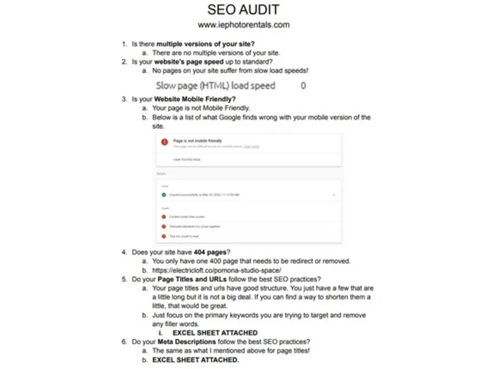 An SEO audit report, action plan and competitor analysis | Upwork