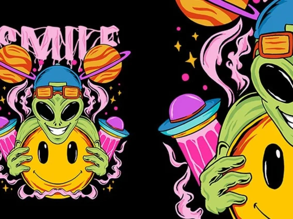Unique alien theme design for t shirt with my style | Upwork