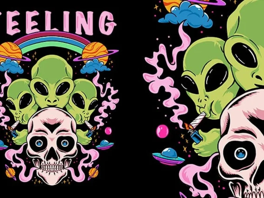 Unique alien theme design for t shirt with my style | Upwork