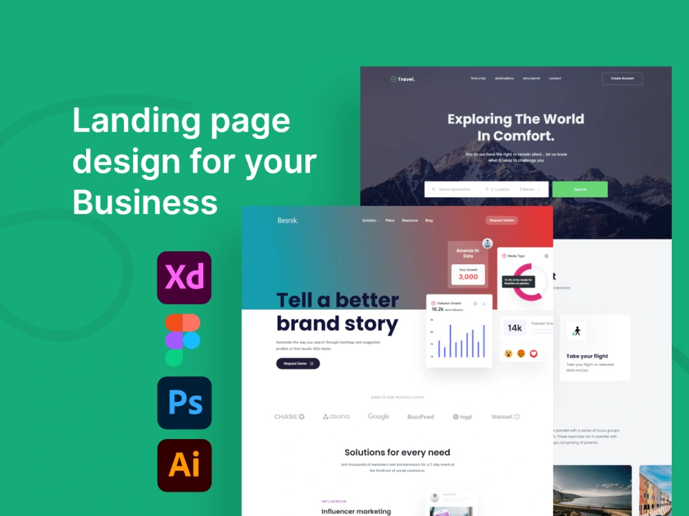 Website Home Page UI design for your business | Upwork