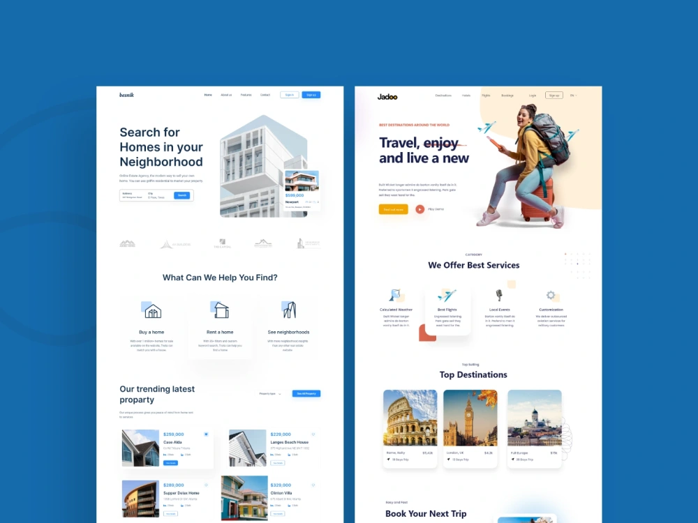 Website Home Page UI design for your business | Upwork