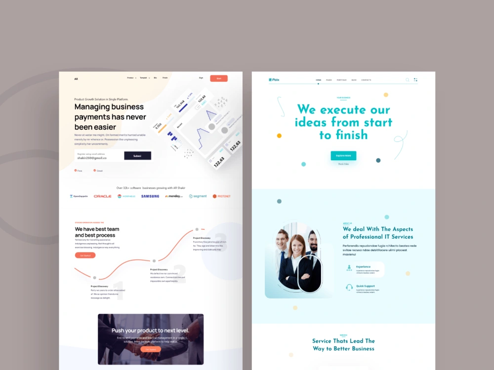 Website Home Page UI design for your business | Upwork