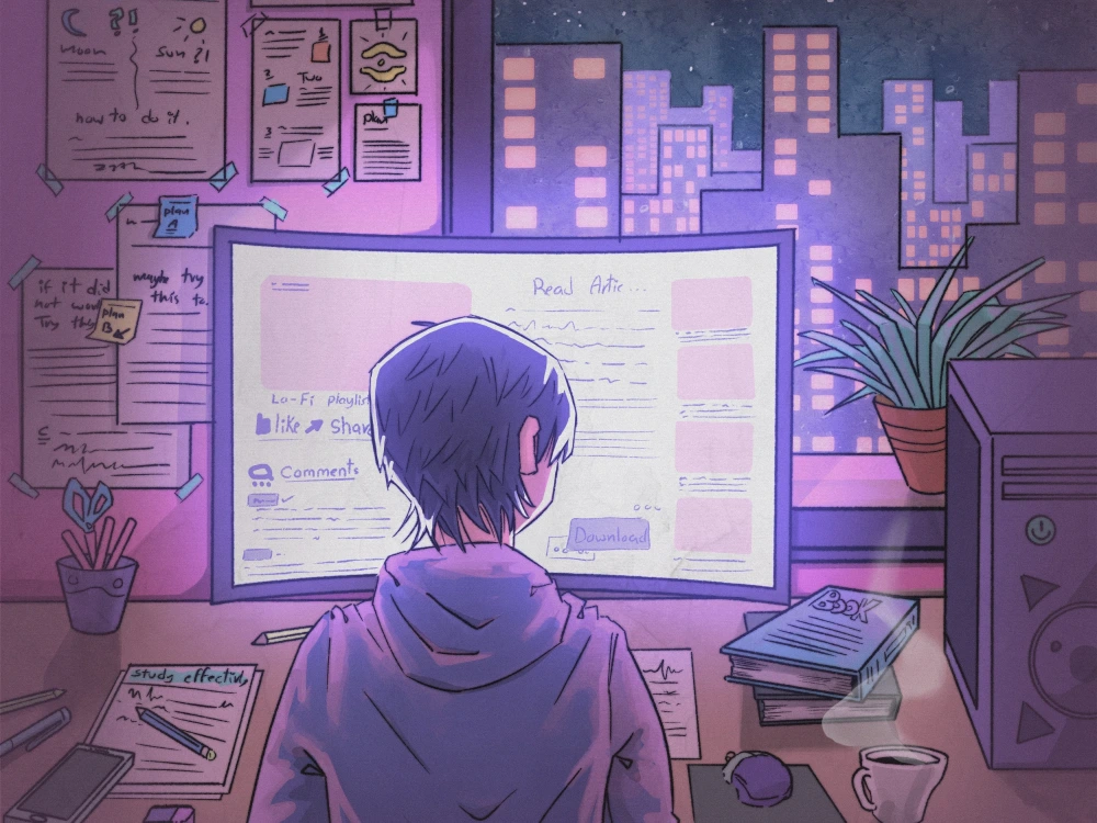 Lo Fi style illustration in anime style for your music albums | Upwork