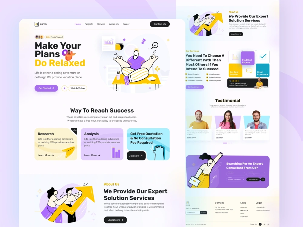 Creative and modern UI design for your landing page and website | Upwork