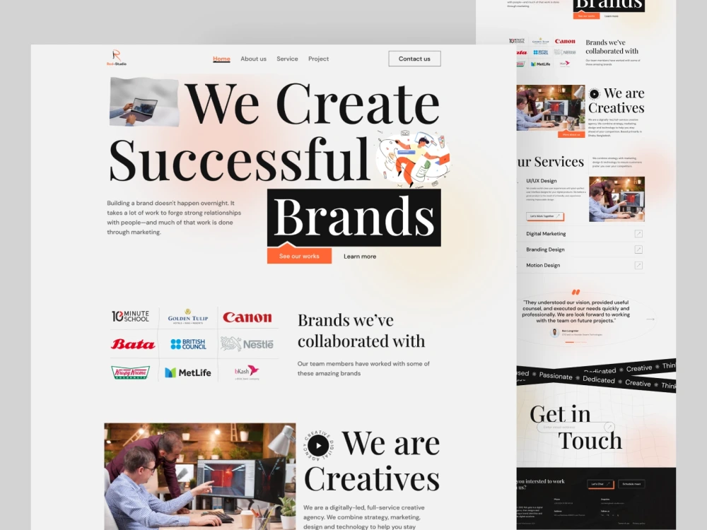 Creative and modern UI design for your landing page and website | Upwork